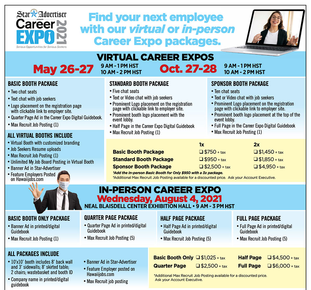 Reserve your Career Expo booth | Hawaii Career Expo